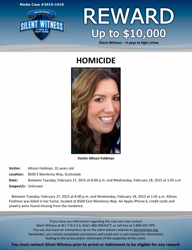 Reward increased to $10,000 in unsolved Scottsdale murder | 12news.com
