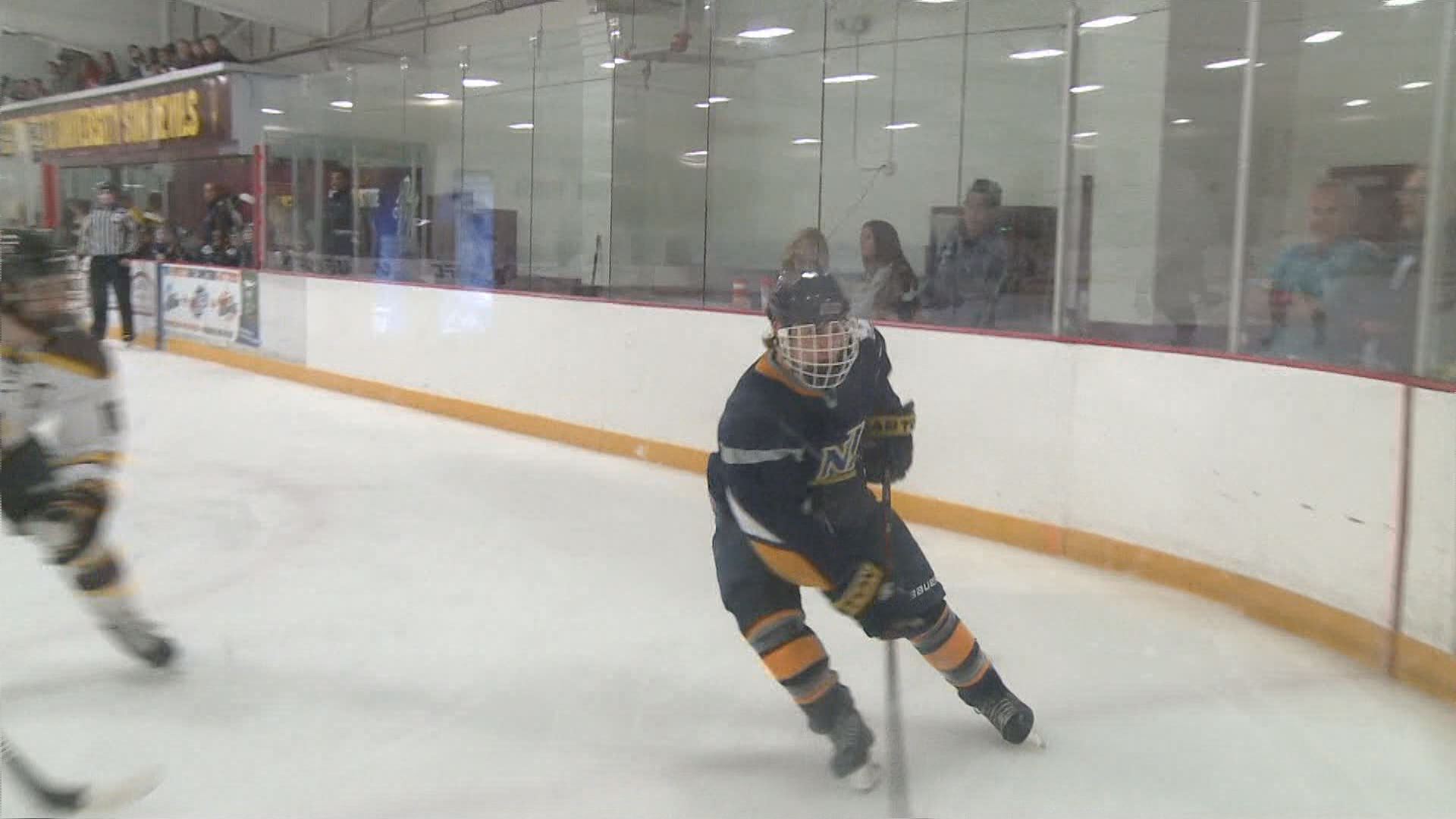 NAU Hockey team honors the school by taking the ice | 12news.com