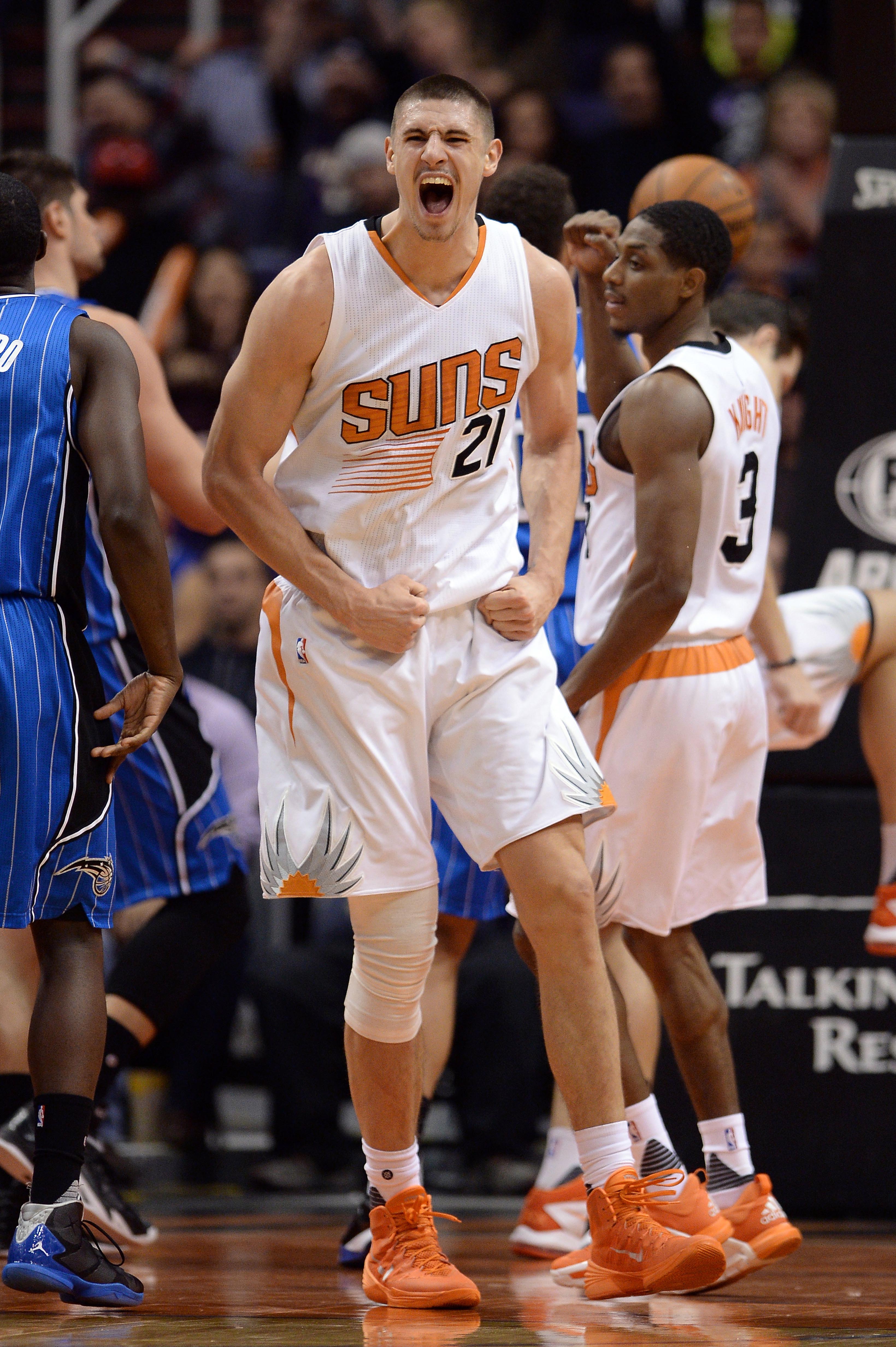 Career night for Len in Suns 107-104 win over Magic | 12news.com