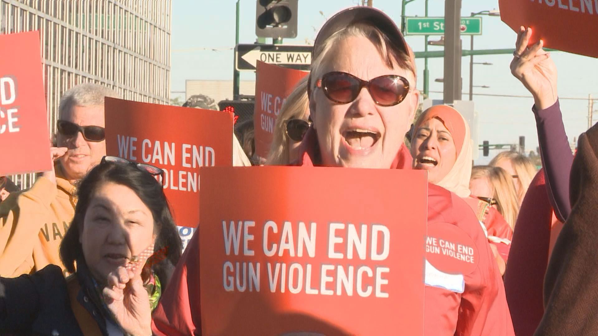 Marchers through Central Phoenix demand sensible gun laws | 12news.com