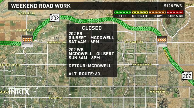 Loop 202 in Mesa closed this weekend | 12news.com