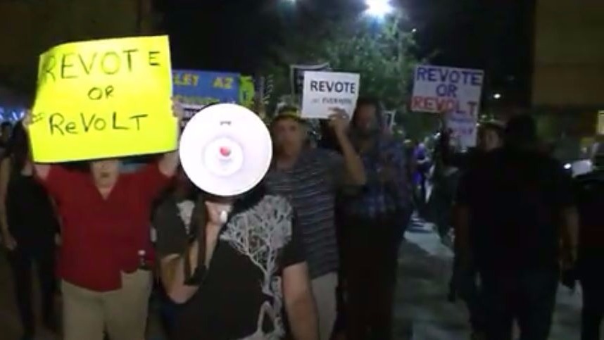 Revote or revolt protest on the Capitol Lawn Tuesday | 12news.com