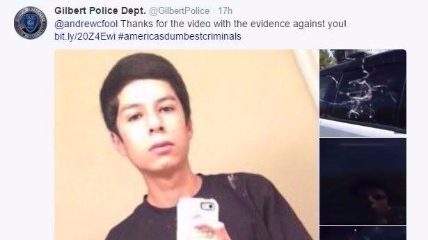Gilbert PD takes to Twitter to shame guy who spat on police car ...