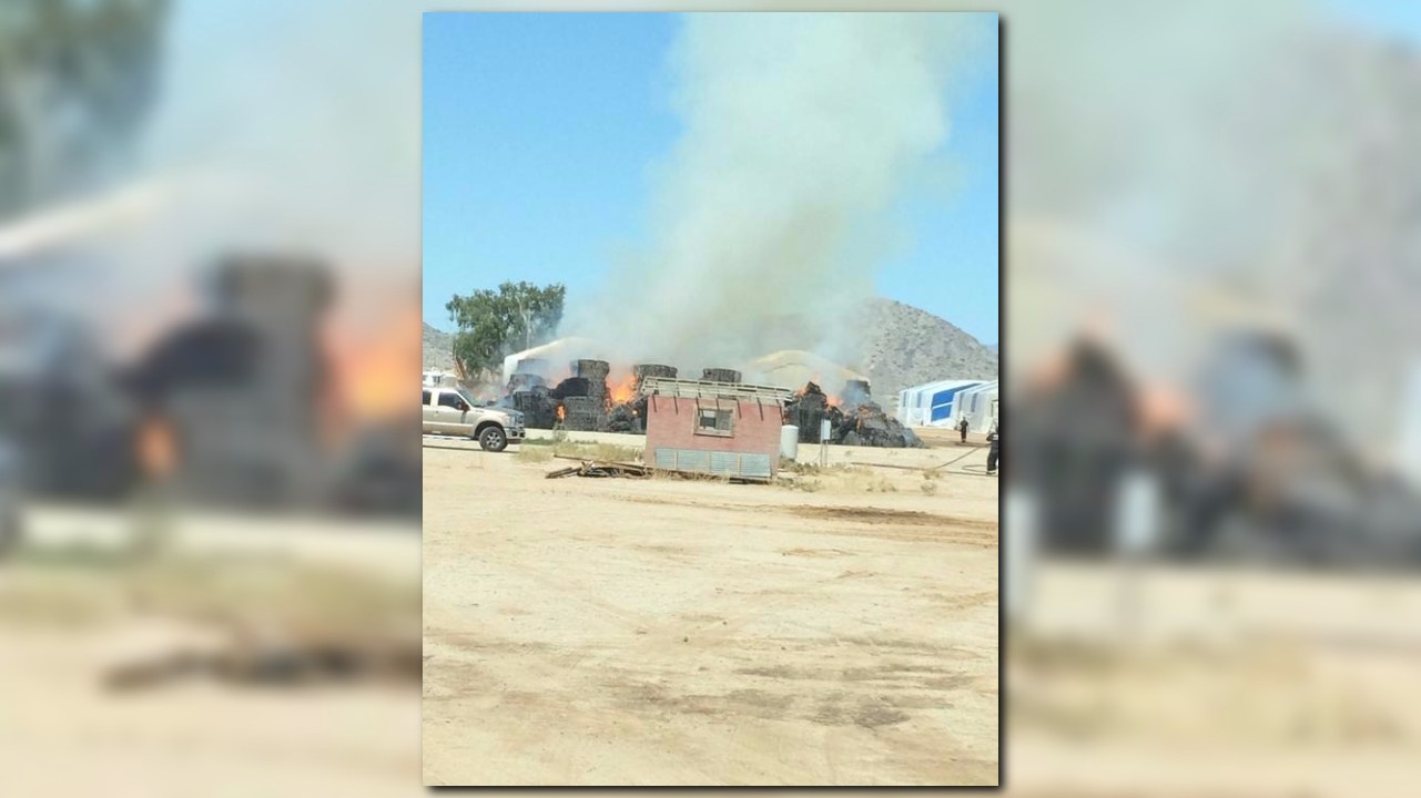Smoke likely visible for days after Buckeye hay fire | 12news.com