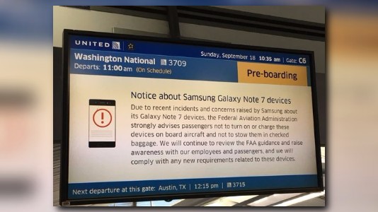 U.S. government bans Samsung Galaxy Note 7 on all flights over fire ...