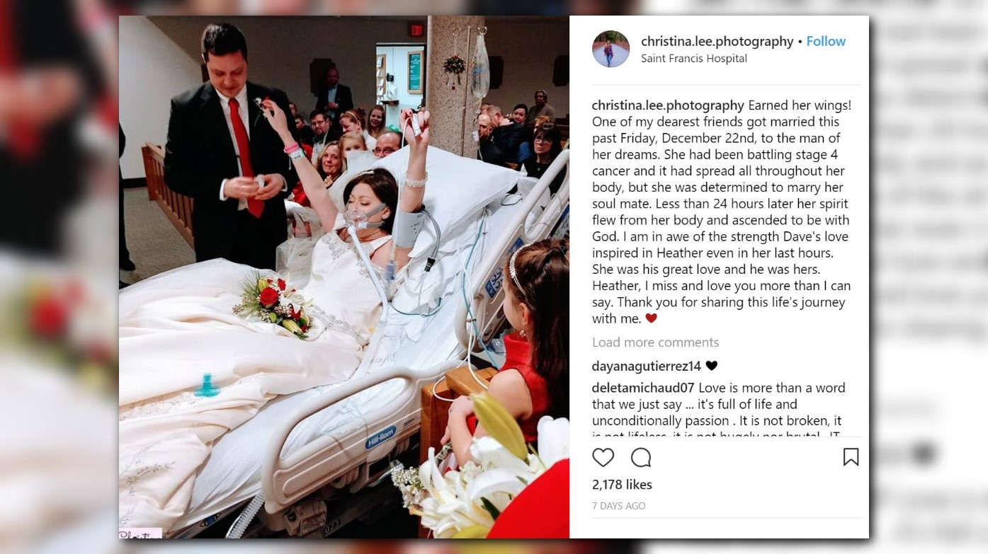 Woman with cancer marries in hospital hours before her death | 12news.com